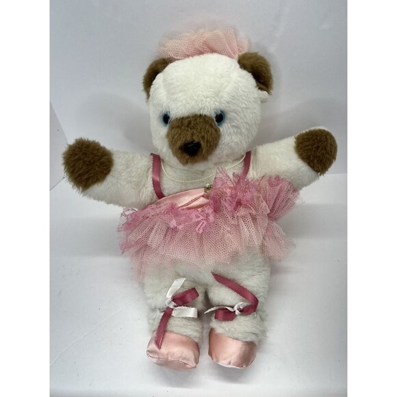 Handmade | Toys | Vintage Handmade Artisan White Brown Teddy Bear Plush ...